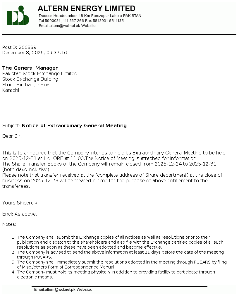 ALTN - Altern Energy Ltd. PSX Stock Snapshot | Fundamentals ,Technicals ...